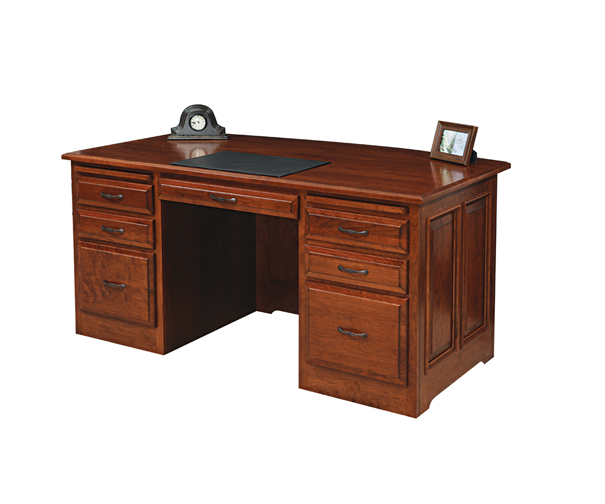 Liberty Executive Desk | Amish Oak & Cherry | Hickory, NC