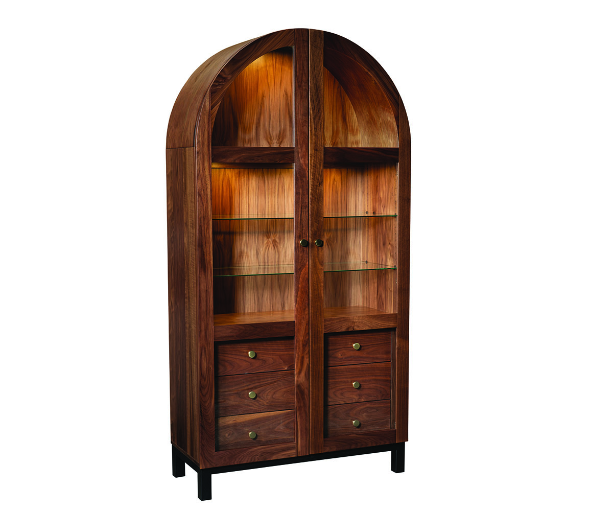 Bentley Display Cabinet - 84"H | Amish Oak & Cherry | Hickory, NC