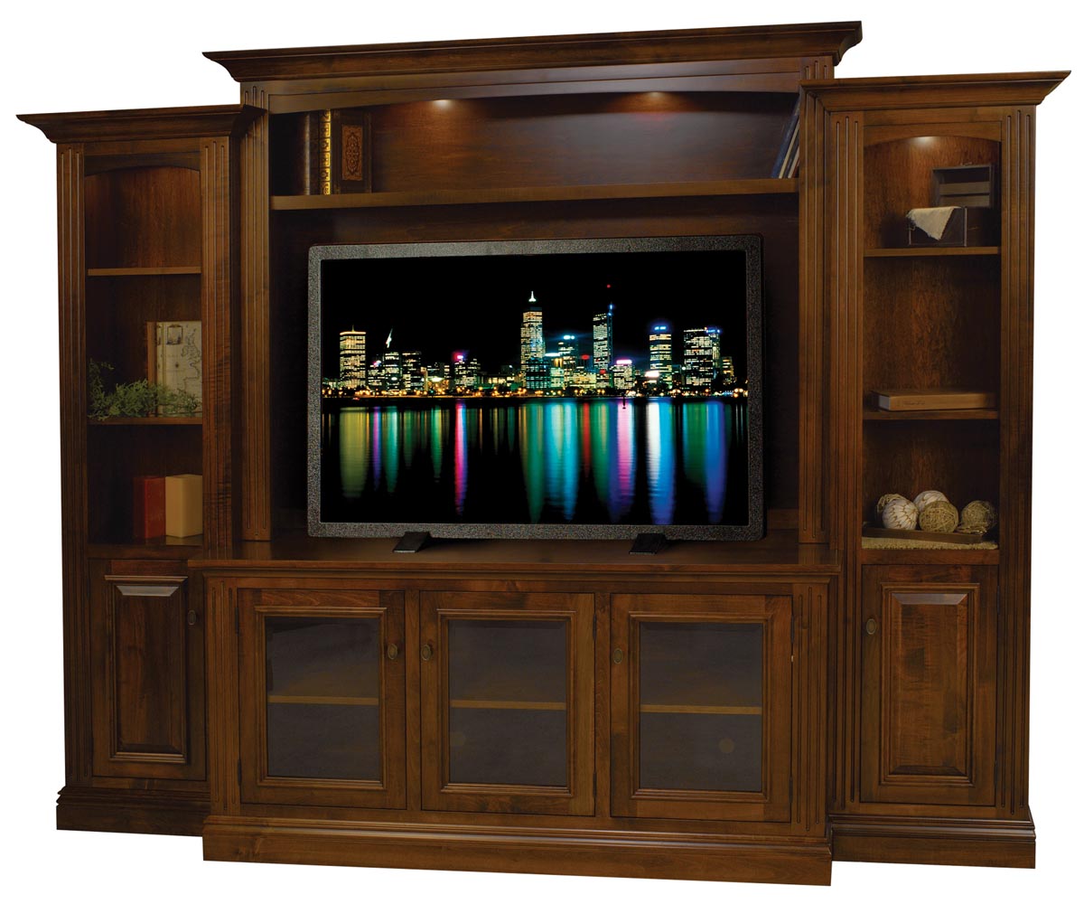 Berlin Plasma Wall Unit | Amish Oak & Cherry | Hickory, NC