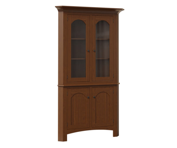 Carlisle 32" Corner Hutch | Amish Oak & Cherry | Hickory, NC