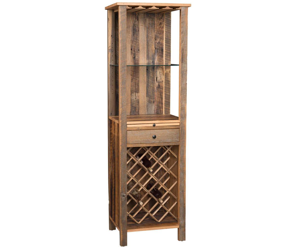 Wine Tower | Amish Oak & Cherry | Hickory, NC