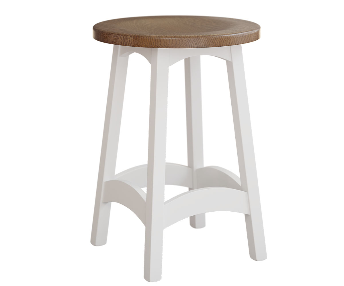Illusions Bar Stool - Round | Amish Oak & Cherry | Hickory, NC