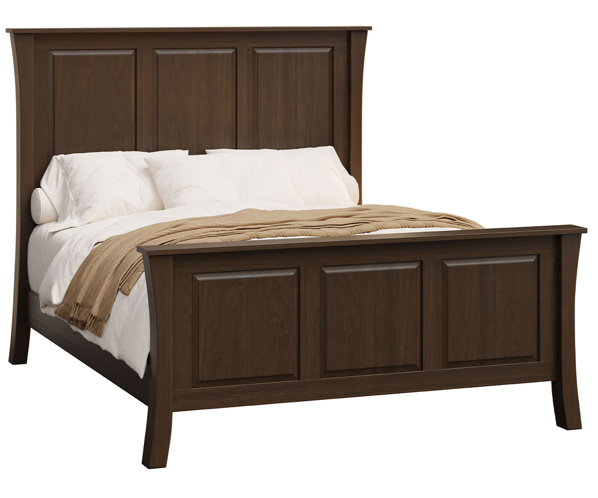 Cove Bed with Regular Footboard | Amish Oak & Cherry | Hickory, NC