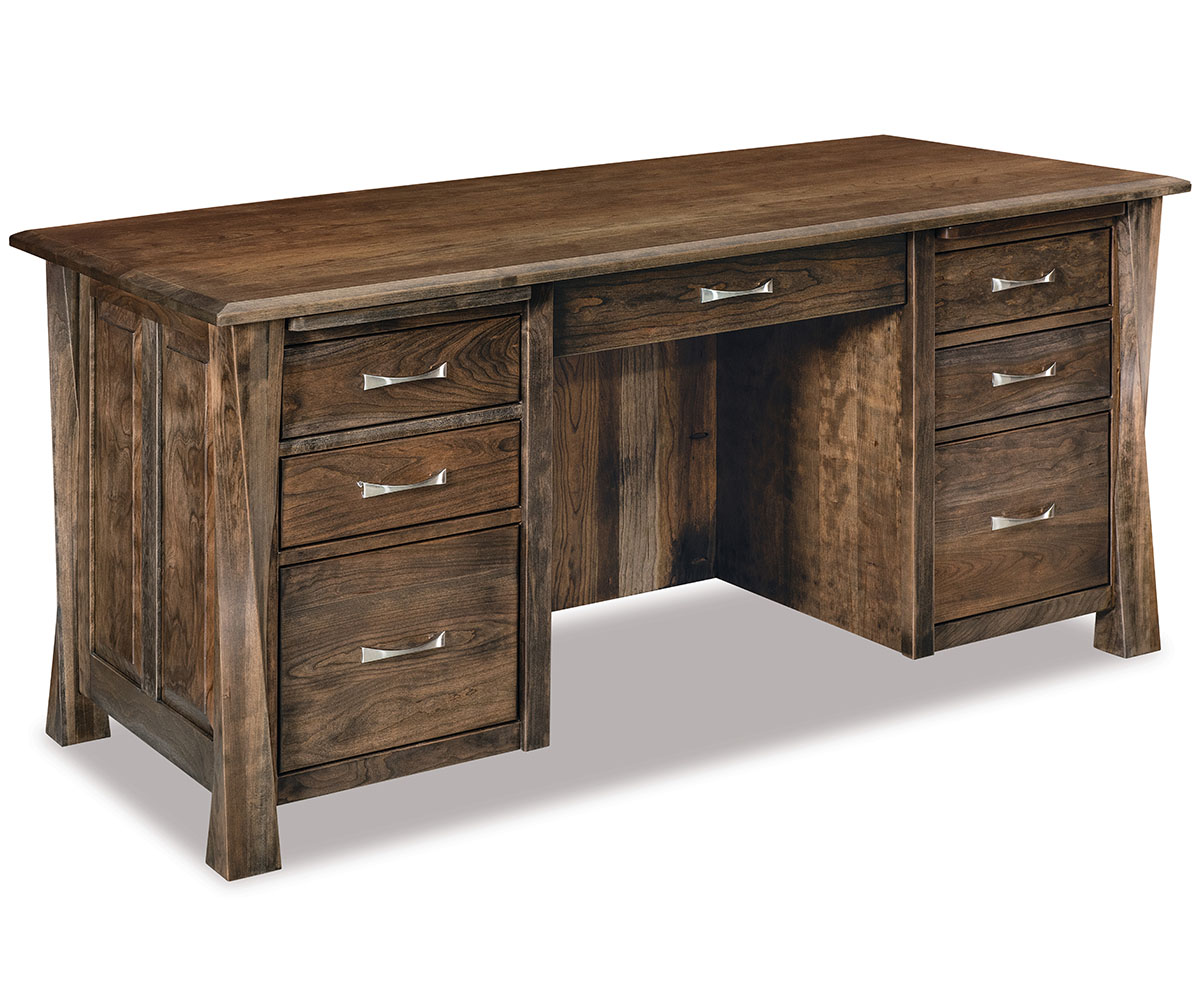 Lexington Arc Desk | Amish Oak & Cherry | Hickory, NC