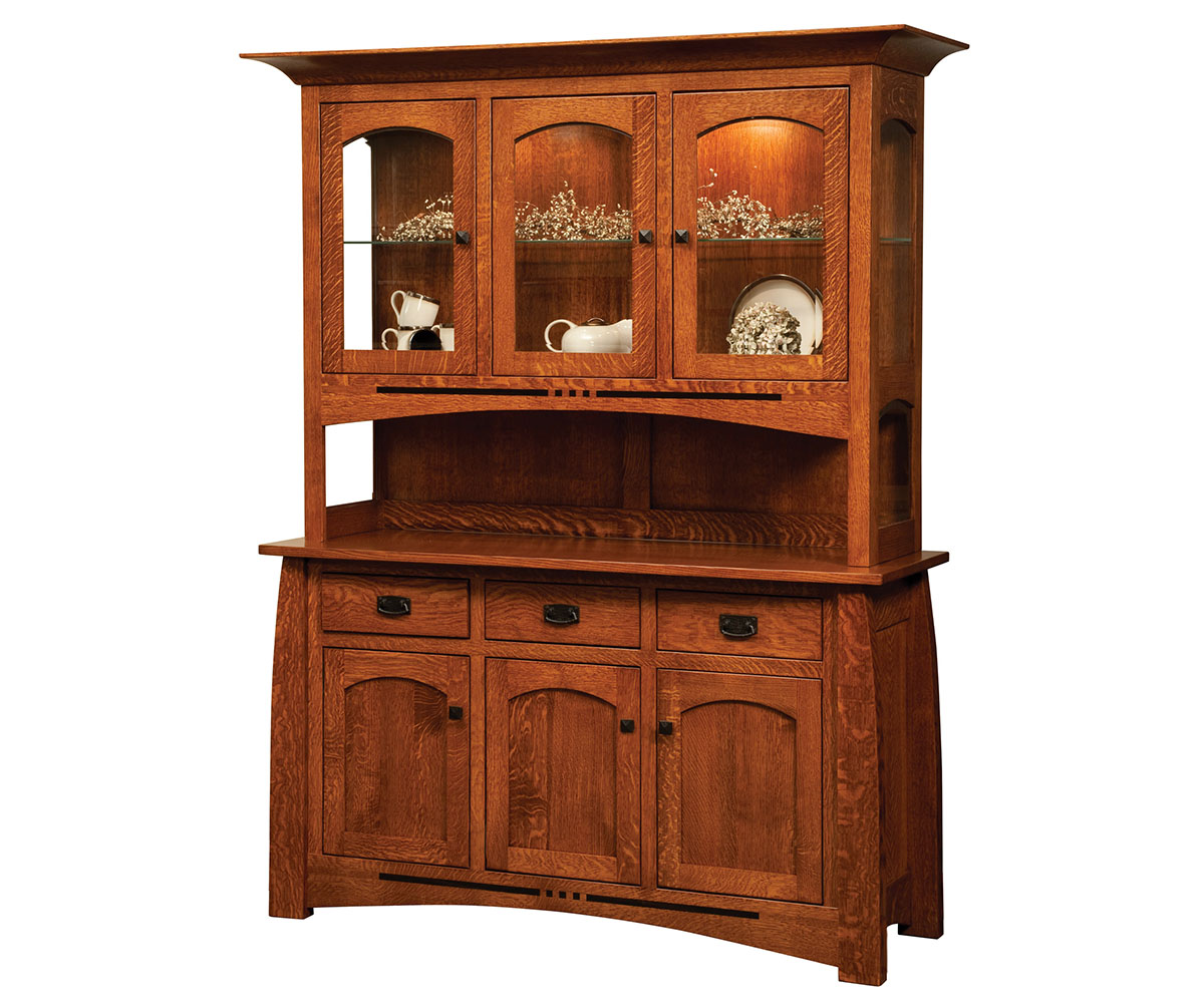 Colebrook Hutch | Amish Oak & Cherry | Hickory, NC