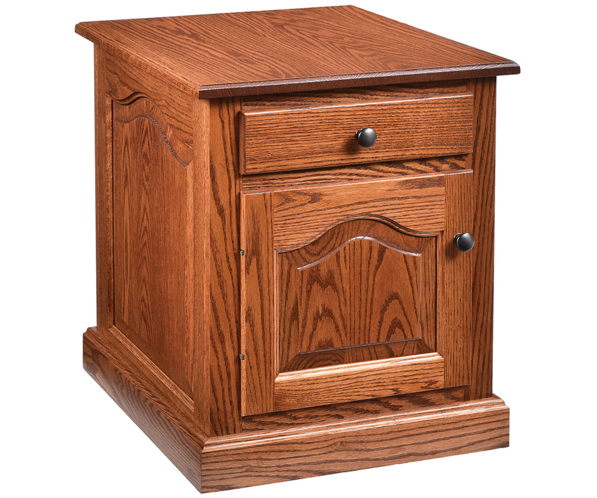 Raised Panel End Table | Amish Oak & Cherry | Hickory, NC