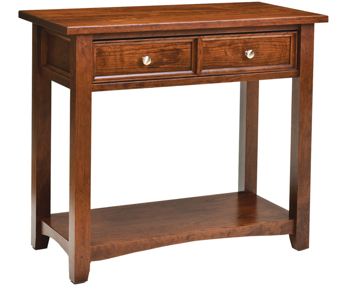 Open Garnet Hill Sofa Table | Amish Oak & Cherry | Hickory, NC