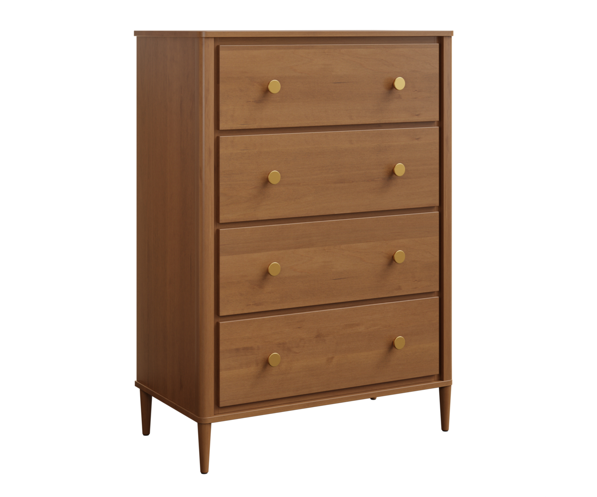 Contour 4 Drawer Chest | Amish Oak & Cherry | Hickory, NC
