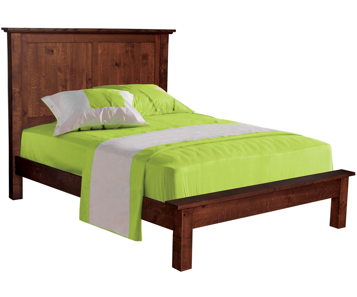 Logan Bed | Amish Oak & Cherry | Hickory, NC