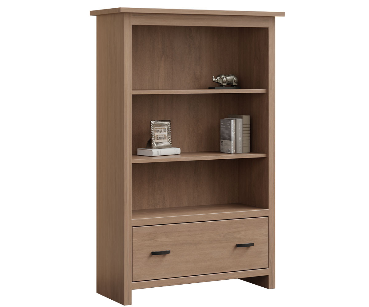 Lamont Bookcase - 60"W | Amish Oak & Cherry | Hickory, NC