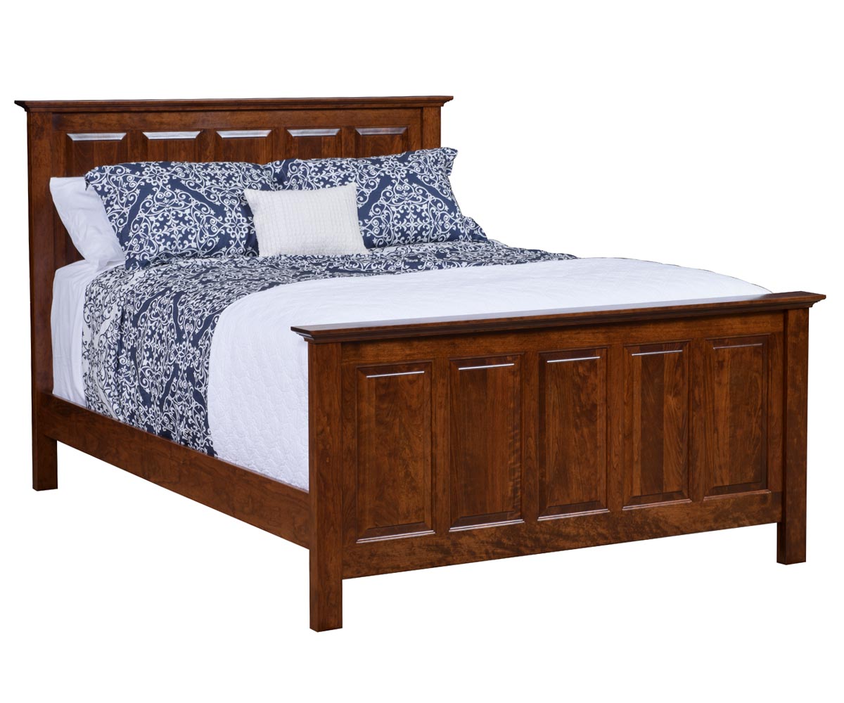 Panel Bed | Amish Oak & Cherry | Hickory, NC
