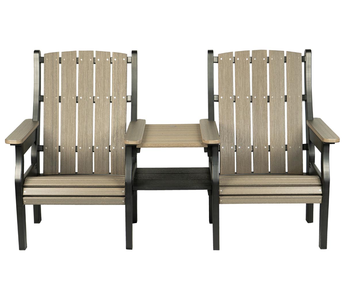 Columbia Comfort Zone Chair Settee | Amish Oak & Cherry | Hickory, NC