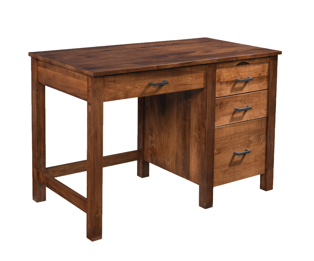 Mission Computer Desk | Amish Oak & Cherry | Hickory, NC