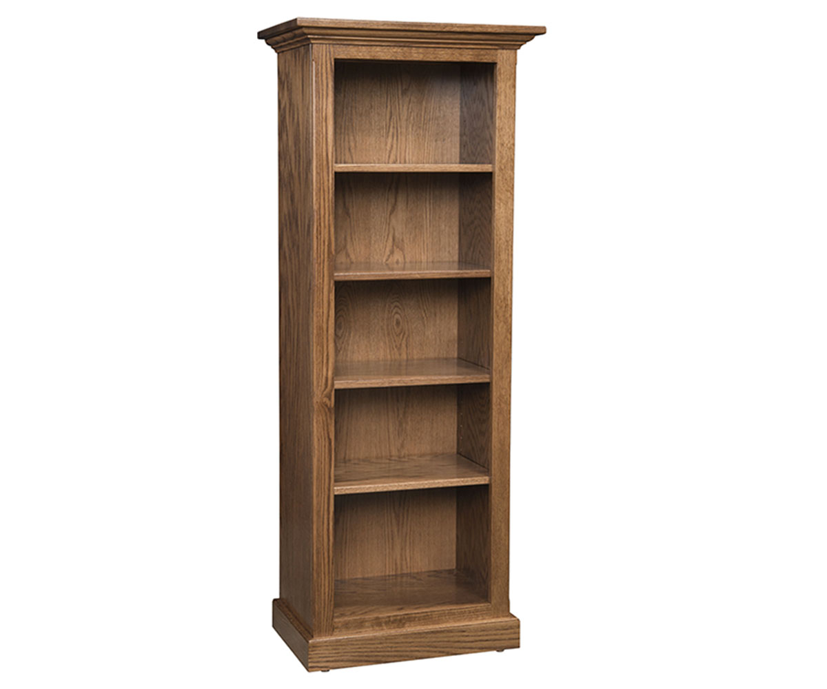 Traditional 60" Bookcase | Amish Oak & Cherry | Hickory, NC