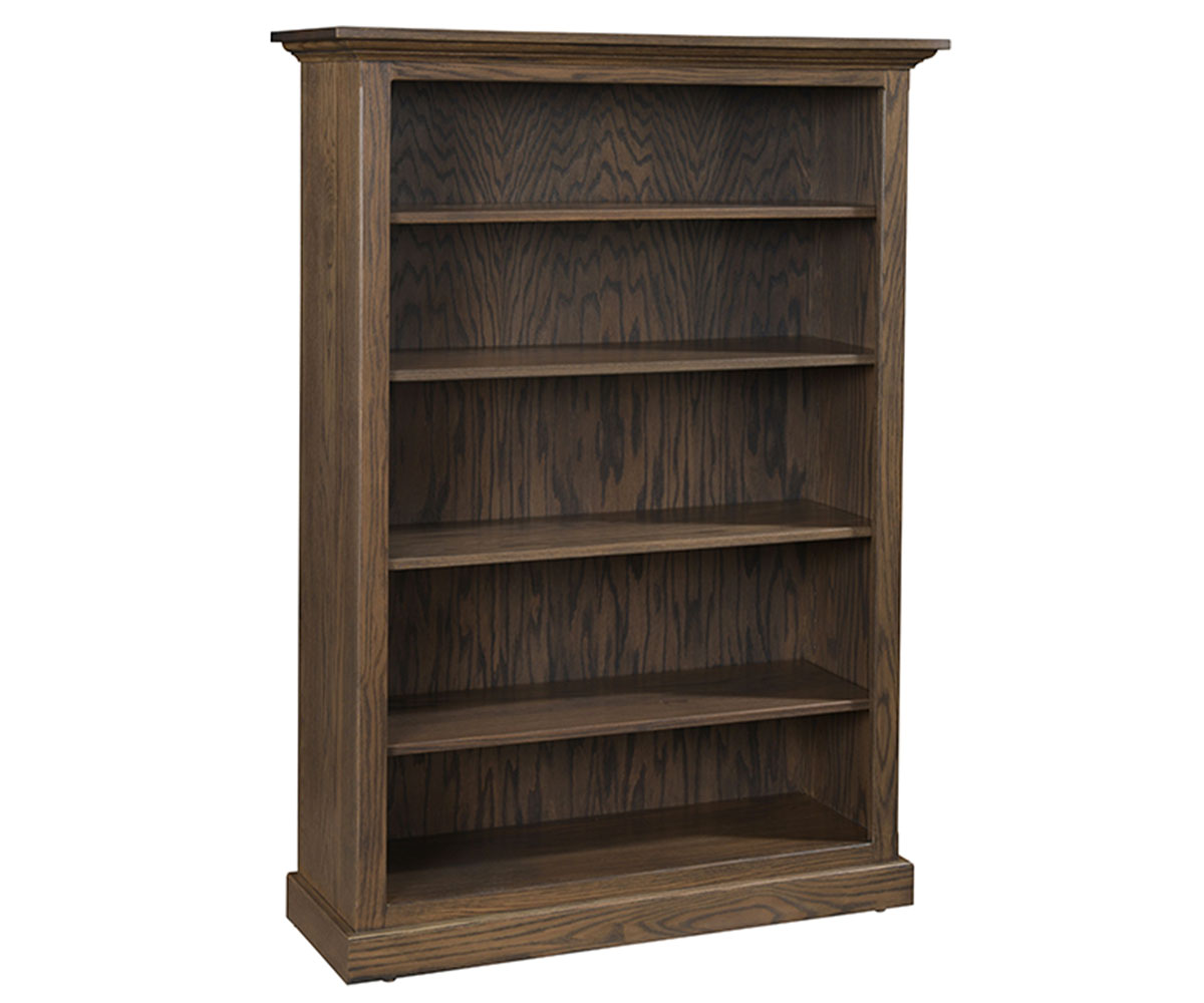 Traditional 60" Bookcase | Amish Oak & Cherry | Hickory, NC