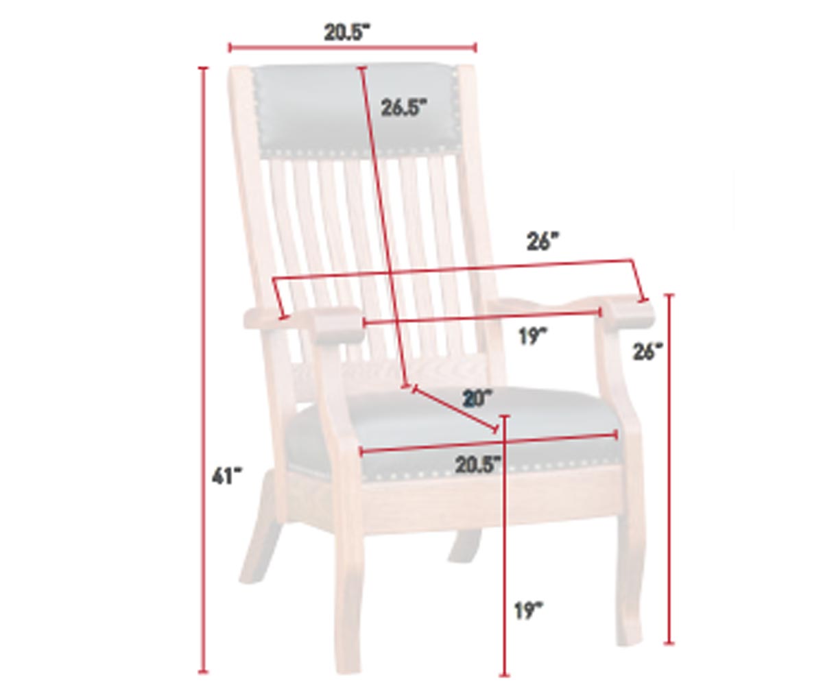 Queen Lounge Chair | Amish Oak & Cherry | Hickory, NC