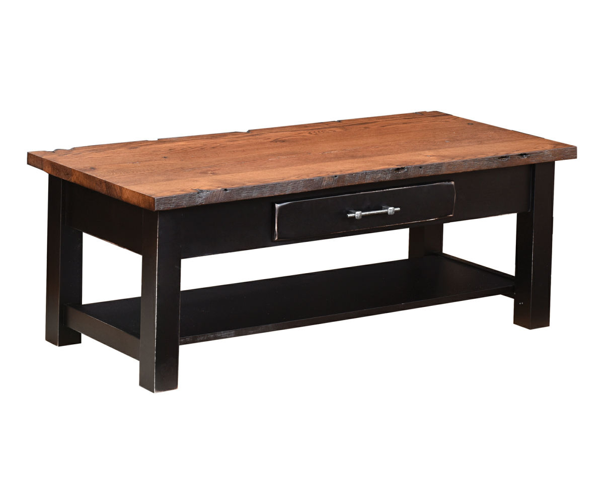 Reclaimed Barn Wood Coffee Table | Amish Oak & Cherry | Hickory, NC