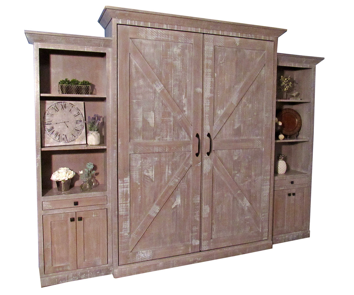 Rustic Barn Murphy Bed | Amish Oak & Cherry | Hickory, NC