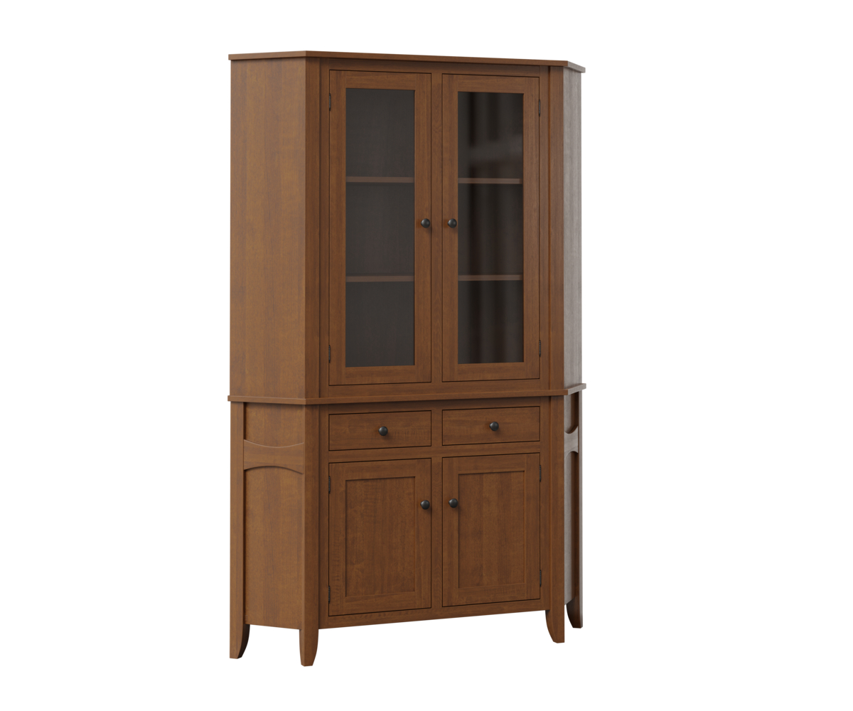 Sierra 38" Corner Hutch | Amish Oak & Cherry | Hickory, NC
