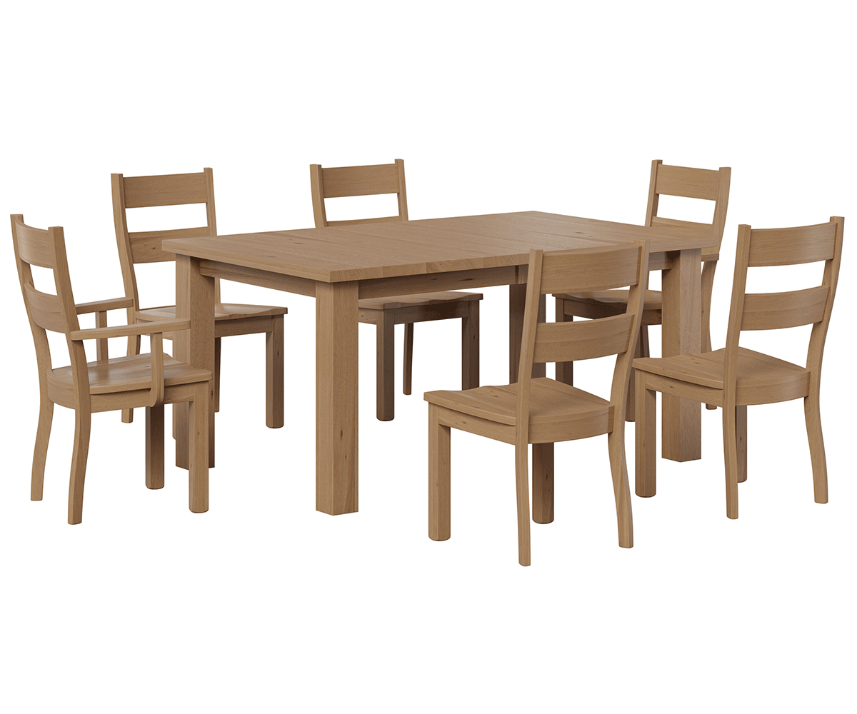 Western Mission Leg Table | Amish Oak & Cherry | Hickory, NC
