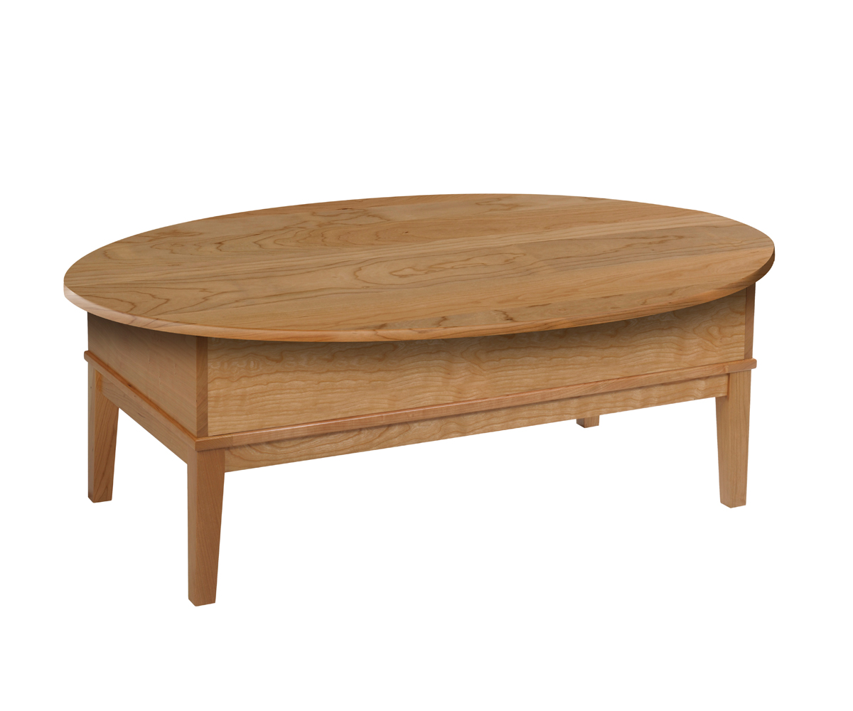 Alpine Oval Coffee Table | Amish Oak & Cherry | Hickory, NC