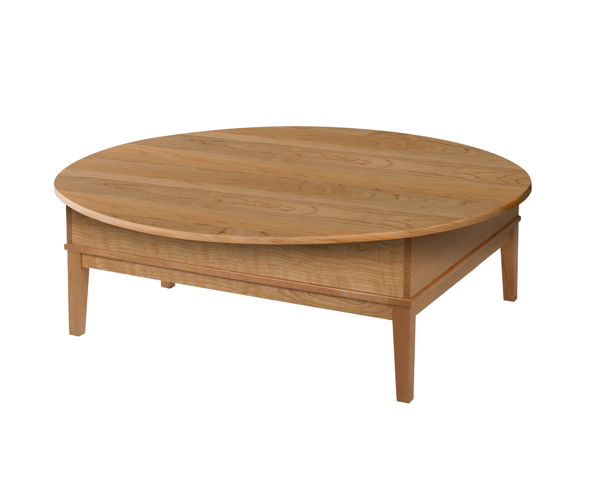 Alpine Round Coffee Table | Amish Oak & Cherry | Hickory, NC