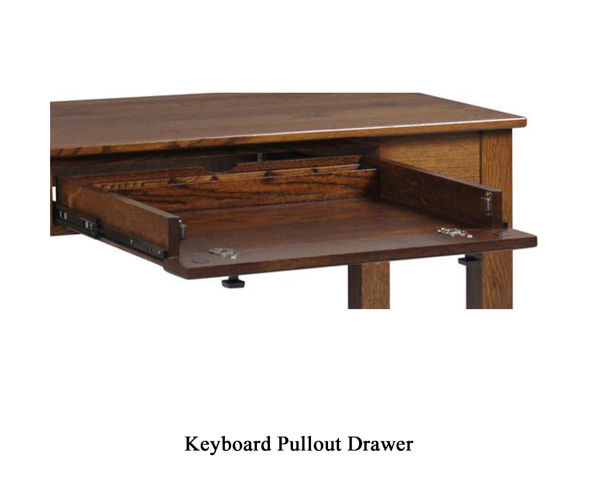 Jasper Writing Desk | Amish Oak & Cherry | Hickory, NC