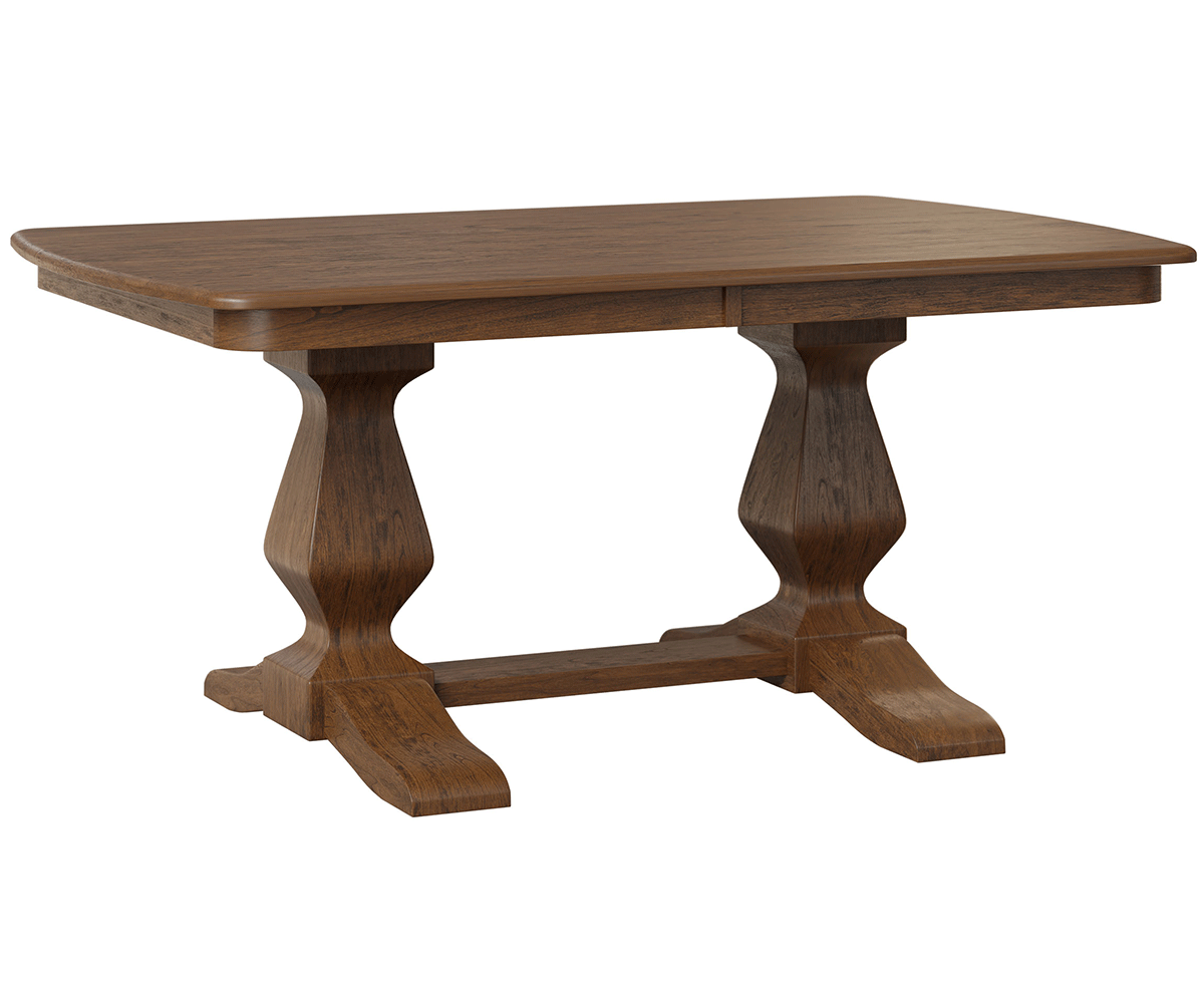 Cheyenne Double Pedestal Table | Amish Oak & Cherry | Hickory, NC