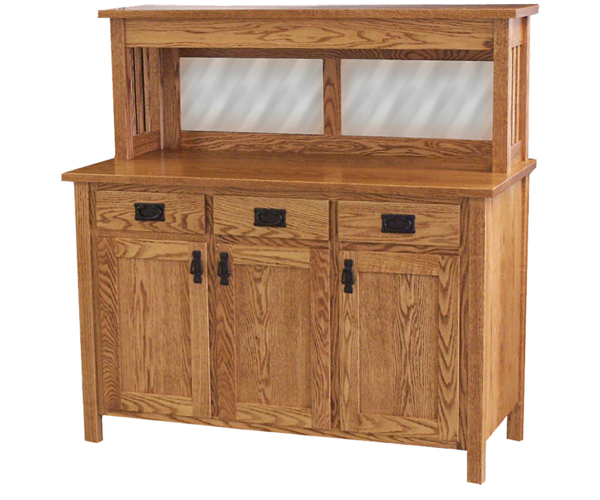 Classic Mission Buffet with Drawers | Amish Oak & Cherry | Hickory, NC