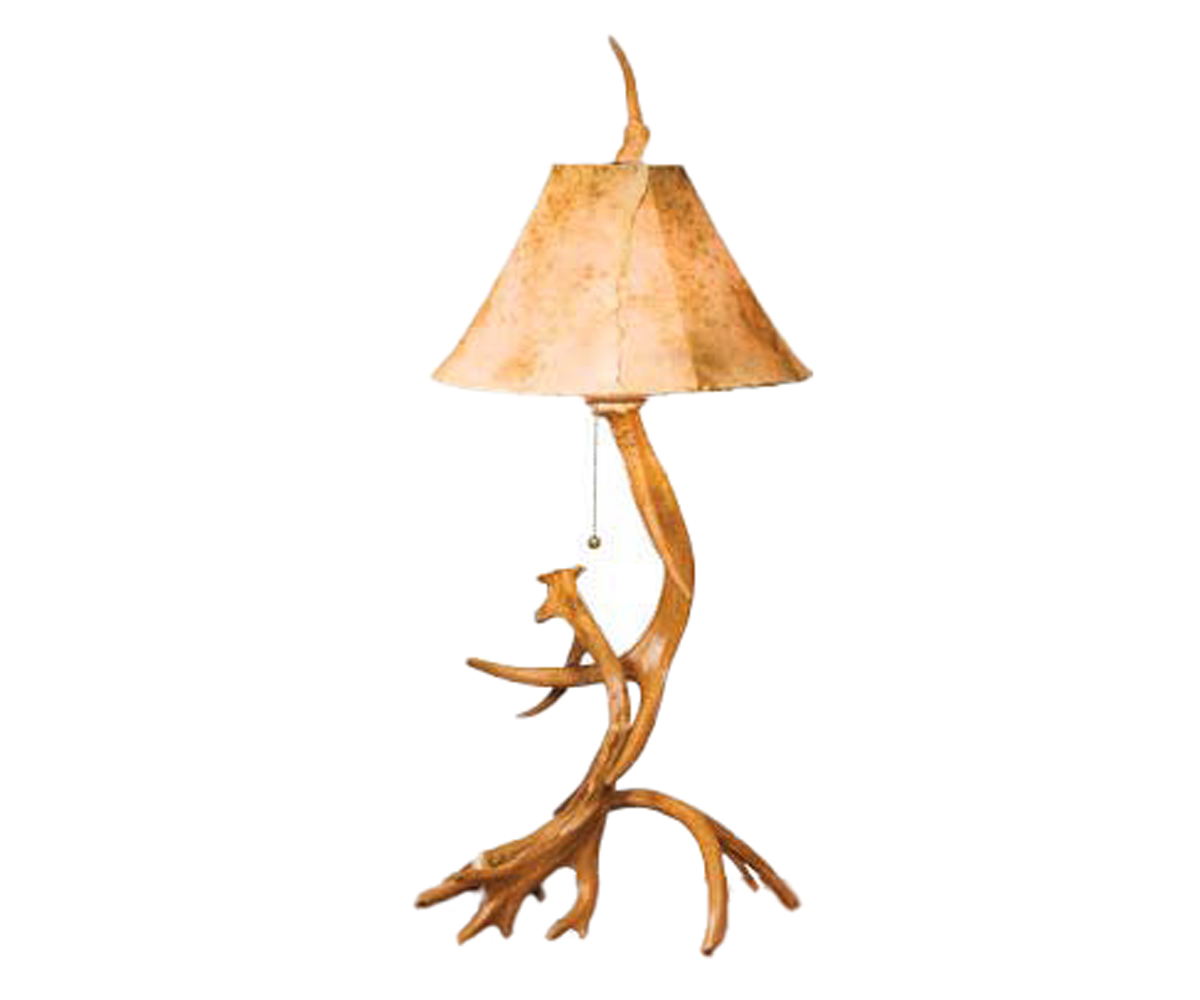 Antler Table Lamp | Amish Oak & Cherry | Hickory, NC