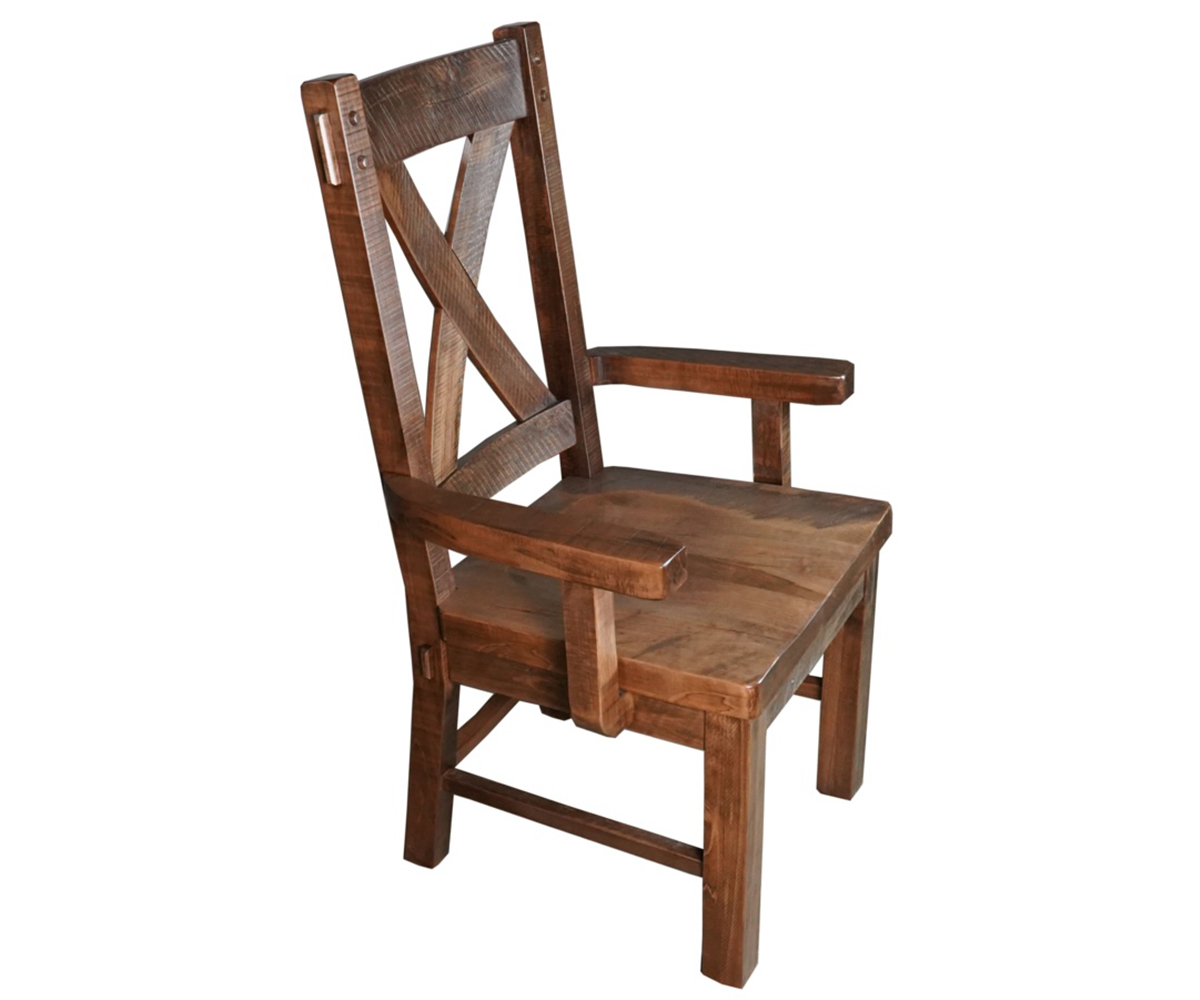 Durango Rough Cut Dining Chair | Amish Oak & Cherry | Hickory, NC