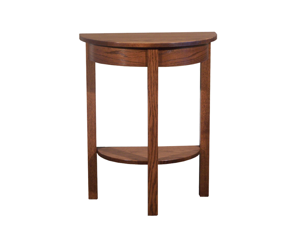 Mission Half Round Table | Amish Oak & Cherry | Hickory, NC