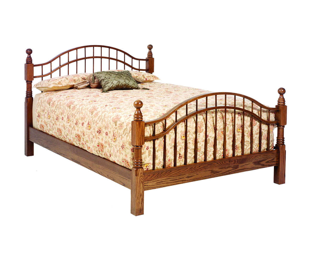 Sierra Classic Double Bow Bed | Amish Oak & Cherry | Hickory, NC