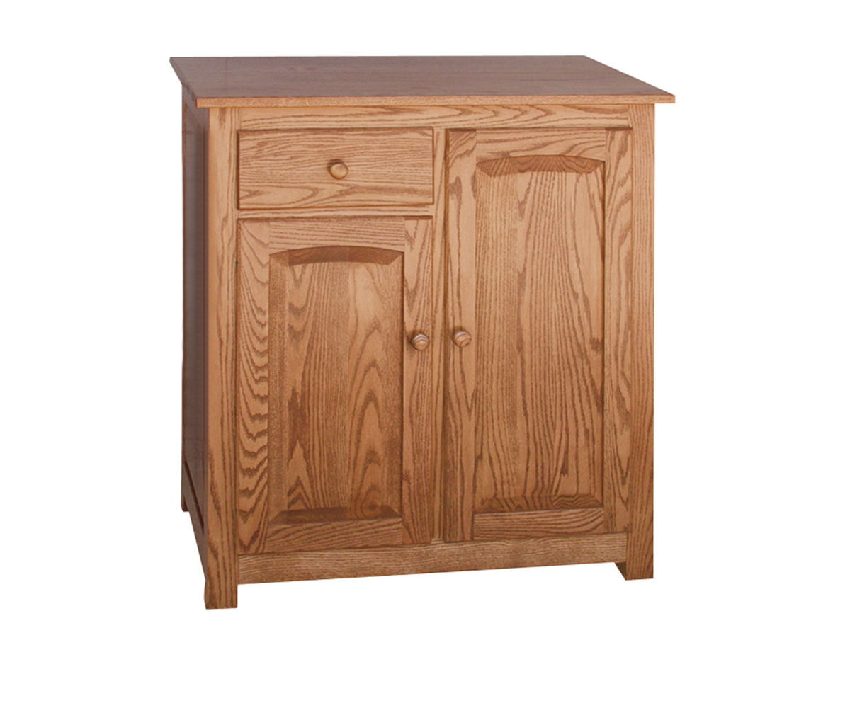 Shaker Wine Cabinet - Solid Doors | Amish Oak & Cherry | Hickory, NC